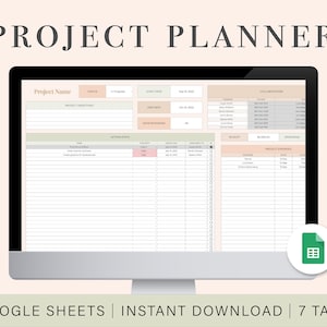 Project Management Planner Spreadsheet | Small Business Project Tracker ...