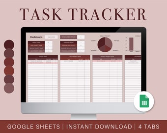 Task Tracker Digital to Do List Task Planner Google Sheets Template ...