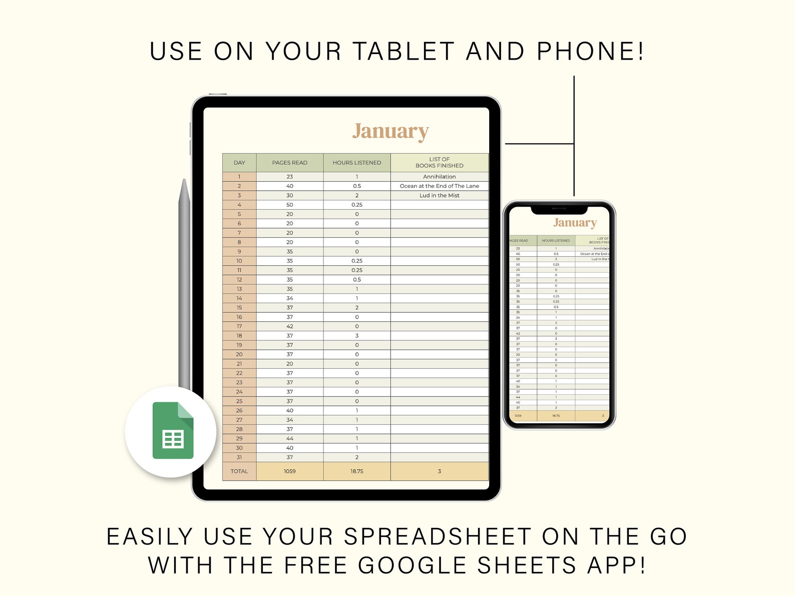 Book Tracker Spreadsheet Reading Log Google Sheets - Etsy