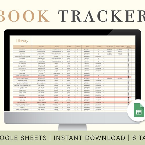 Book Tracker Printable Reading Log - Etsy