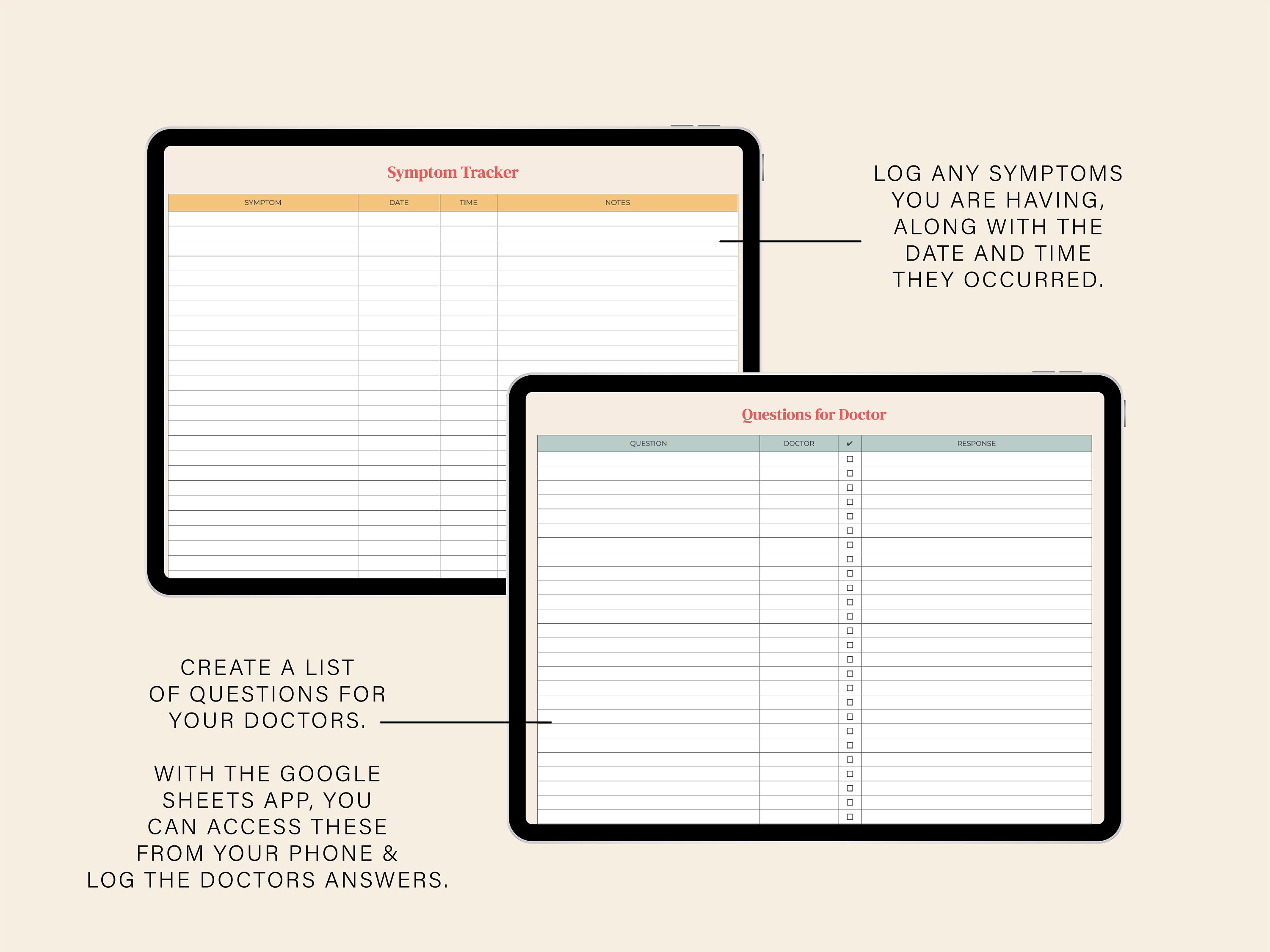 Medical Planner Spreadsheet | Digital Medication Tracker | Appointment ...
