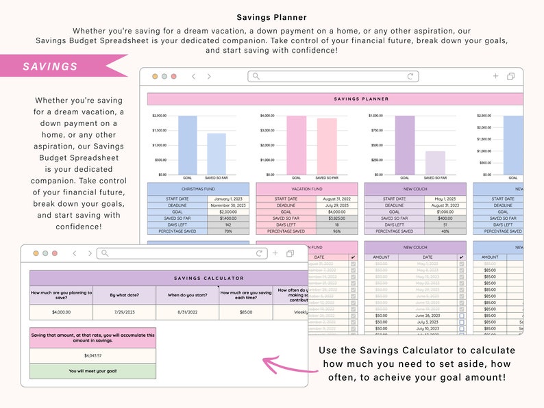 Budget Bundle Spreadsheet Template for Google Sheets Spreadsheet ...