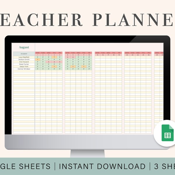 Staff Attendance Tracker - Etsy