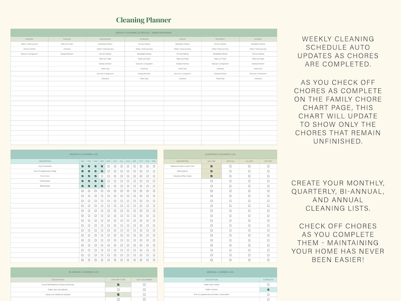 Home Management Planner | Digital House Maintenance Tracker | House ...