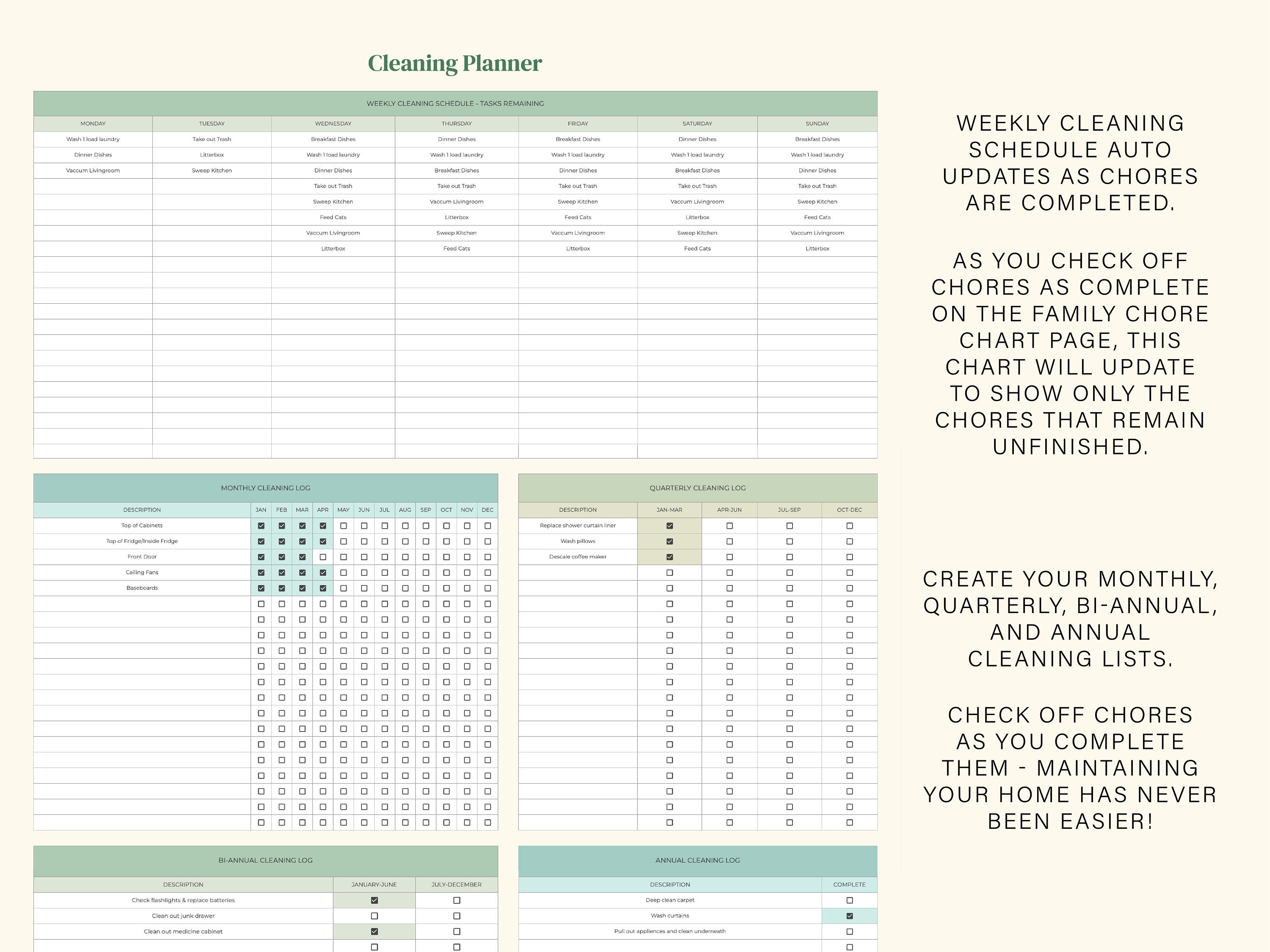 Home Management Planner | Digital House Maintenance Tracker | House ...