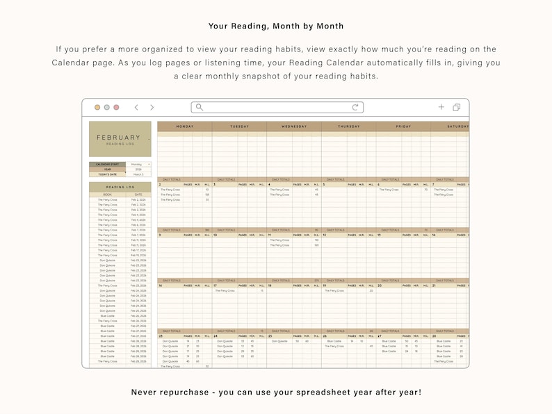 Book Tracker Spreadsheet for Google Sheets | Reading Log | Digital ...