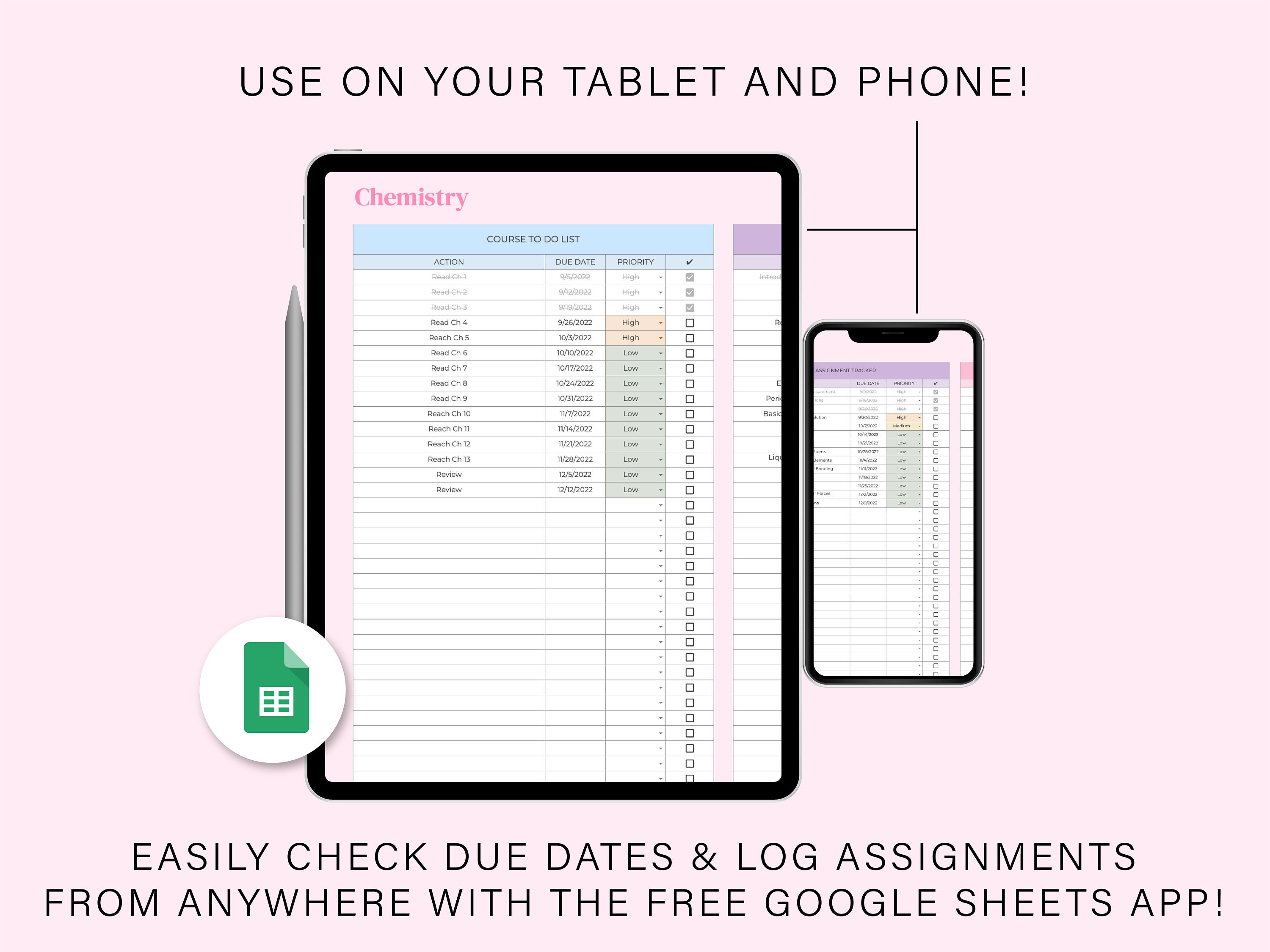 Digital Student Planner College Planner Course Tracker - Etsy