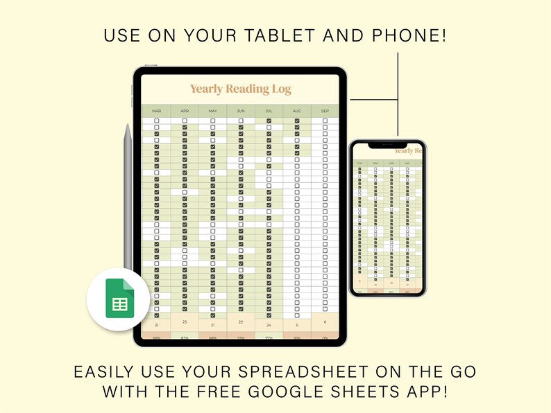 Book Tracker Spreadsheet Reading Log Google Sheets - Etsy