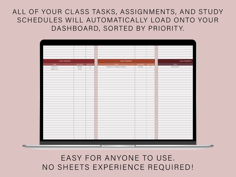 Digital Student Planner College Planner Course Tracker - Etsy