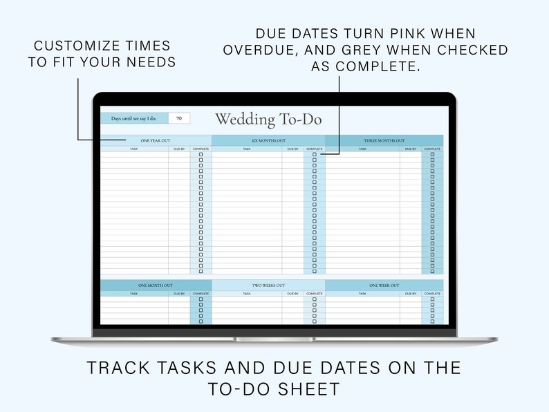 Wedding Planning Spreadsheet Wedding Budget Planner - Etsy