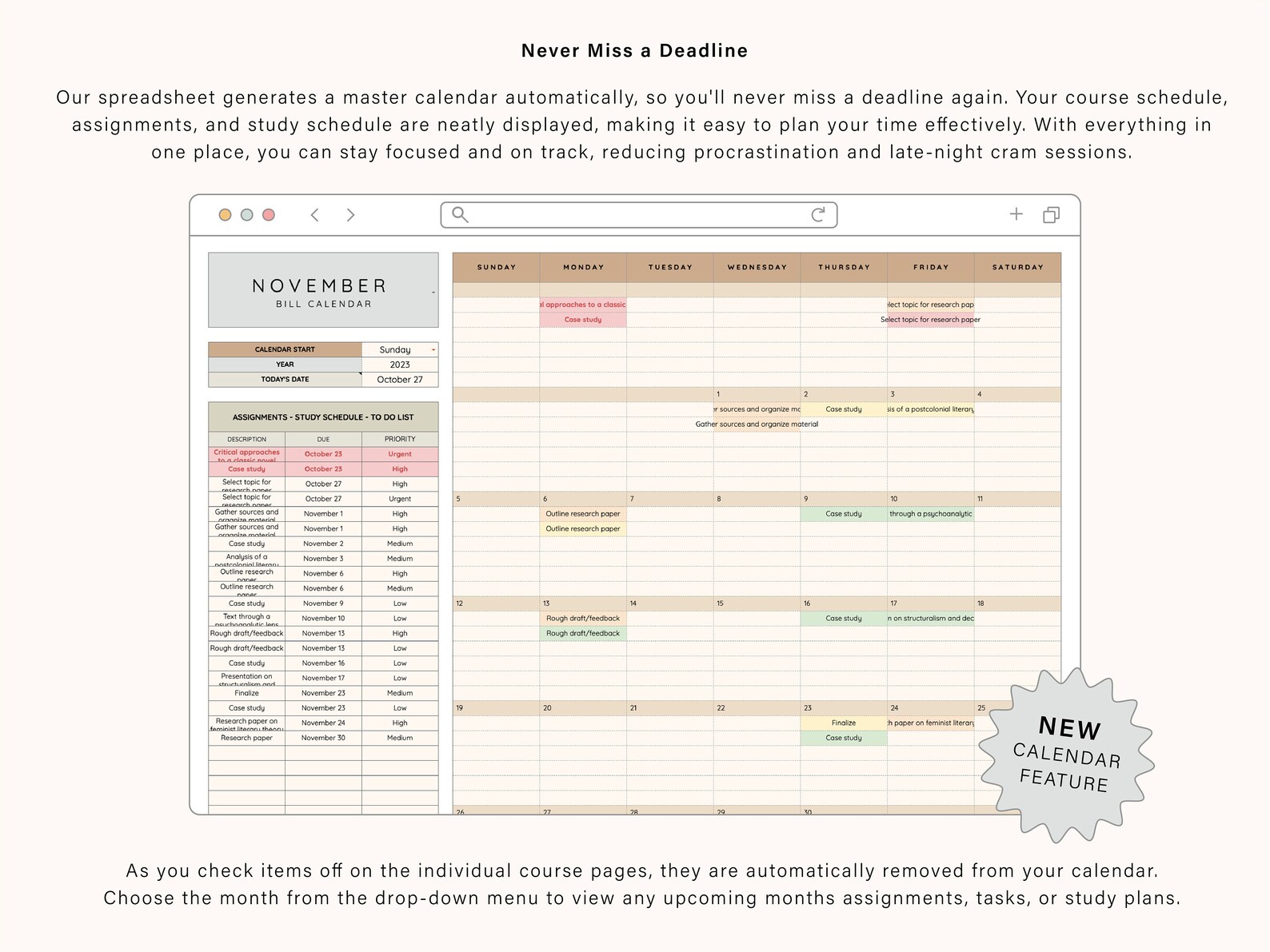 Digital Student Planner College Planner Course Tracker Google Sheets ...