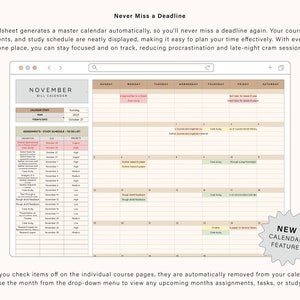 Digital Student Planner | College Planner | Course Tracker | Google ...