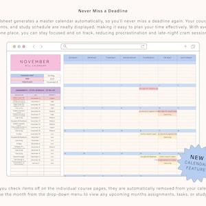 Digital Student Planner | College Planner | Course Tracker | Google ...