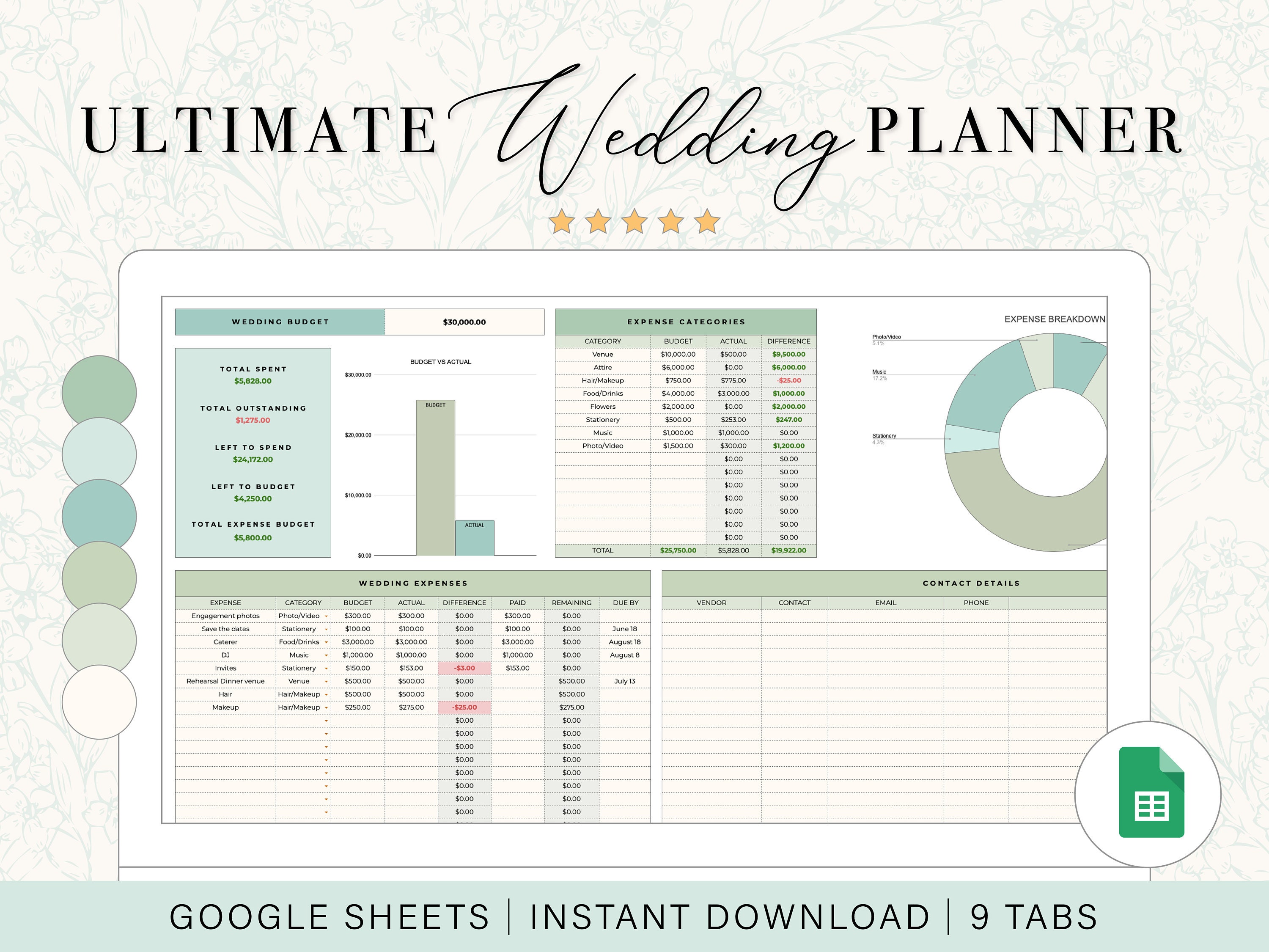 Wedding Planning Excel Template Wedding Budget Template 16+ Free