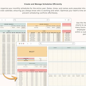 Employee Info and Absence Tracker | Monthly Employee Schedule ...