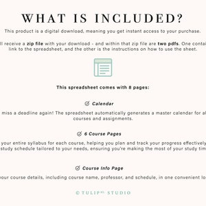 Digital Student Planner | College Planner | Course Tracker | Google ...