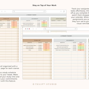 Digital Student Planner | College Planner | Course Tracker | Google ...