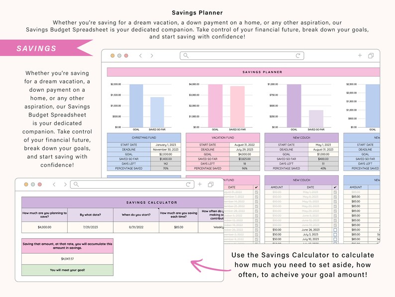 Budget Bundle Spreadsheet Template for Google Sheets - Etsy
