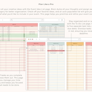Event Planner Spreadsheet | Google Sheets Spreadsheet Template ...