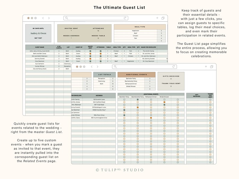 Wedding Planning Spreadsheet | Wedding Budget Planner | Wedding ...