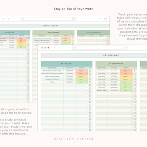 Digital Student Planner | College Planner | Course Tracker | Google ...