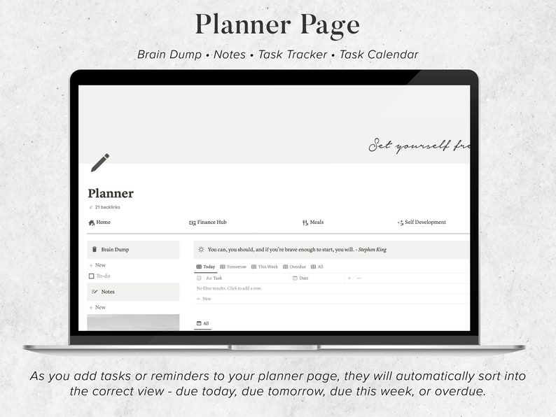 Notion Life Planner Template Digital Planner Task Tracker Meal Planning ...