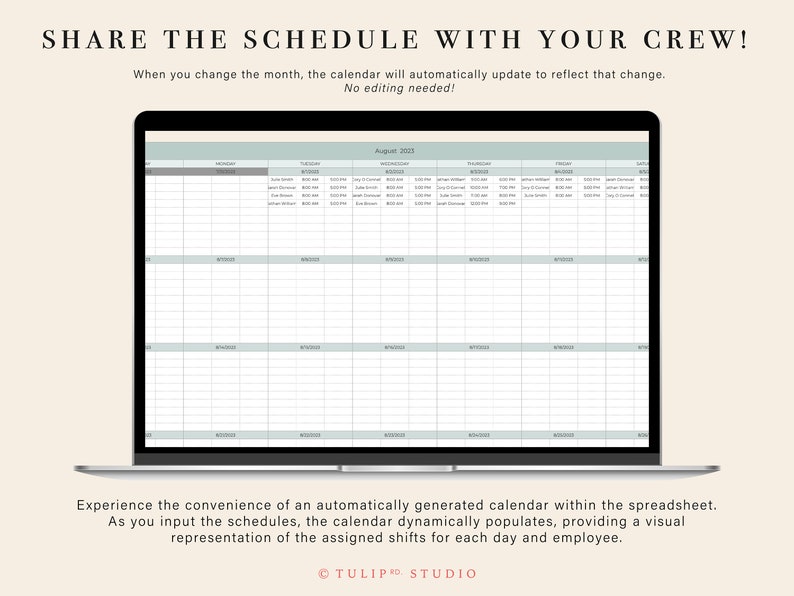 Employee Info and Absence Tracker Monthly Employee Schedule - Etsy