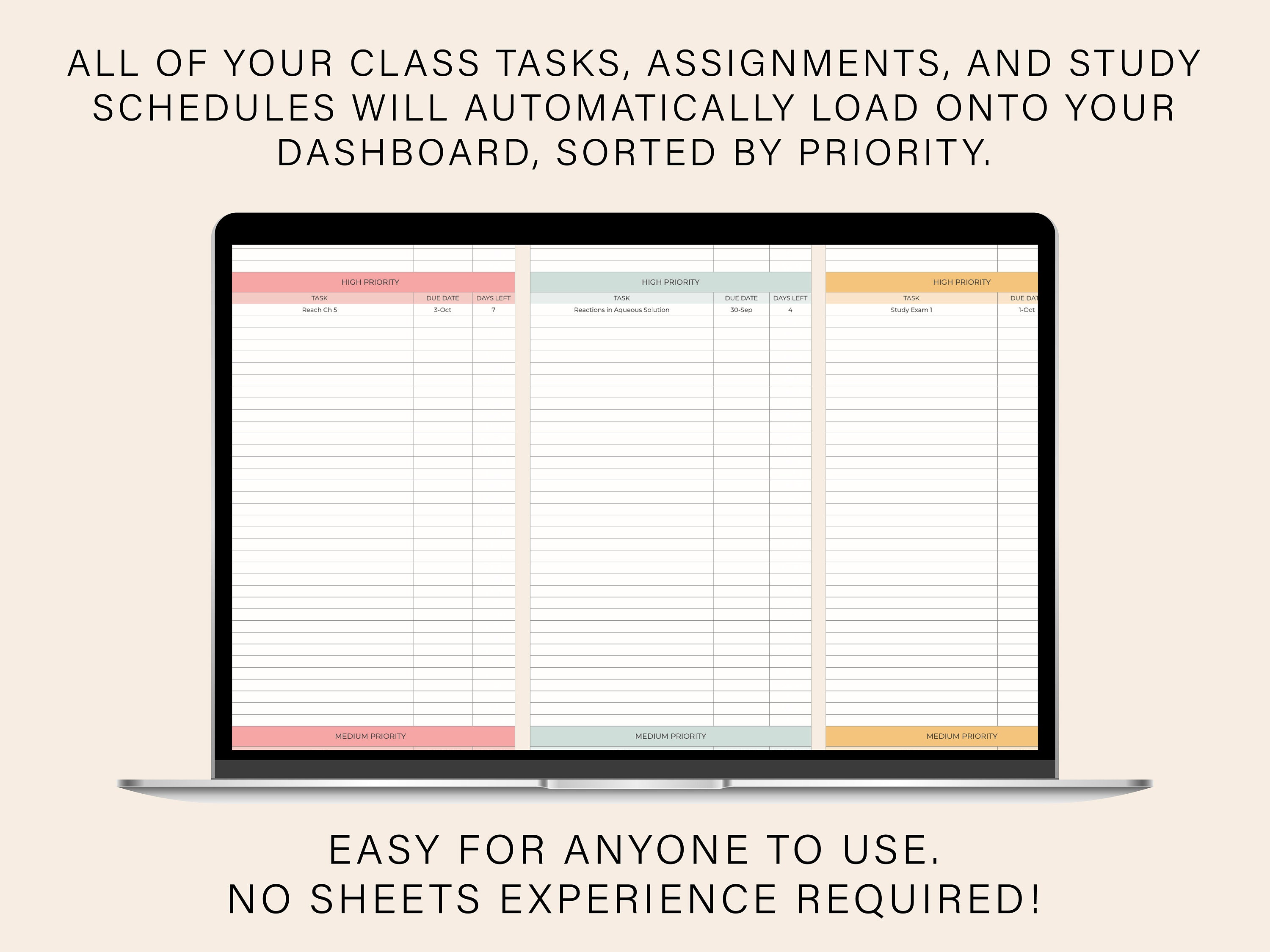 Digital Student Planner College Planner Course Tracker - Etsy