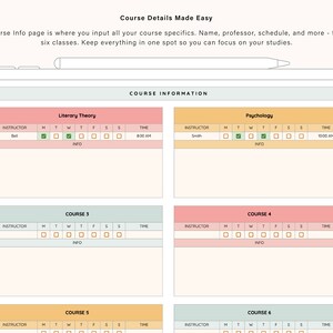 Digital Student Planner | College Planner | Course Tracker | Google ...