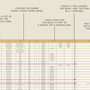 Book Tracker Spreadsheet | Reading Log | Google Sheets | Bibliophile ...