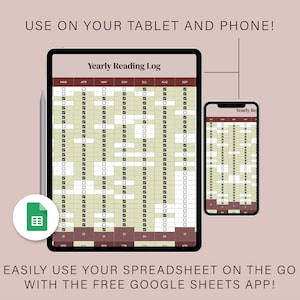 Book Tracker Spreadsheet Reading Log Google Sheets - Etsy