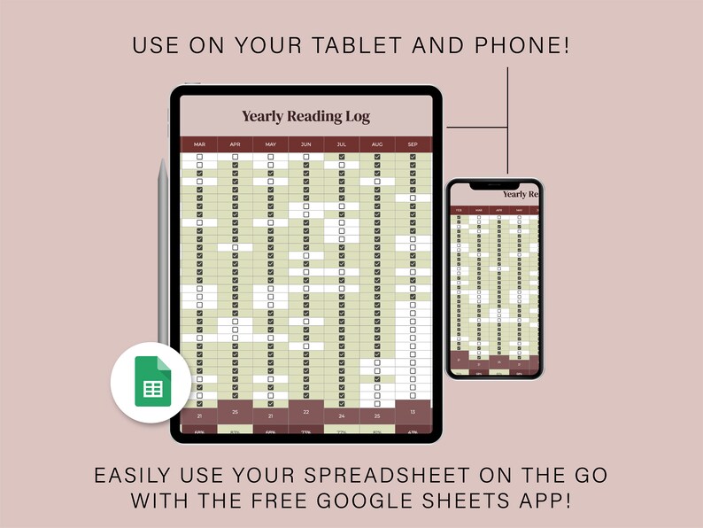Book Tracker Spreadsheet Reading Log Google Sheets - Etsy