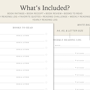 Reading Journal Printables | Printable Journal | Book Log | Book ...