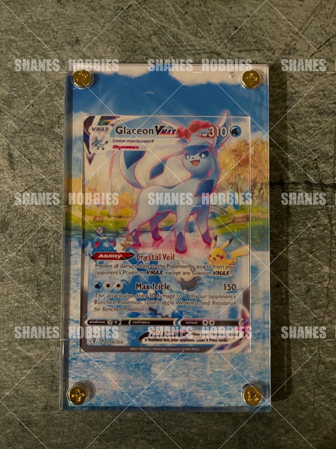 Glaceon Vmax Pokemon Extended Boarder Card Holder - Etsy