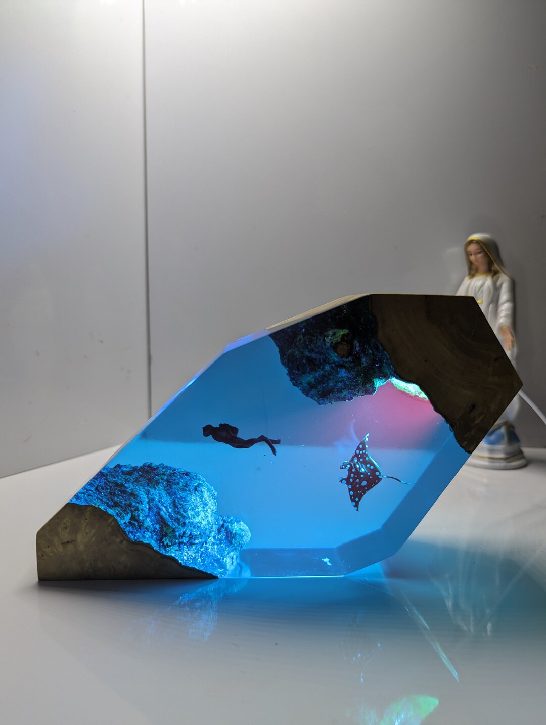 Ocean Resin Table Lamp: Deep Sea Diver Night Light - Etsy