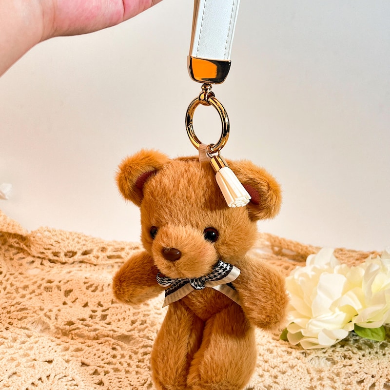 Teddy Bear Keychain - Etsy