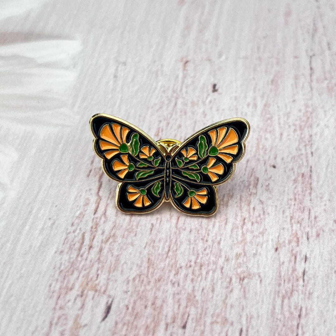 Butterfly Cute Enamel Pin Keychain Set,customized Name Keyring ...