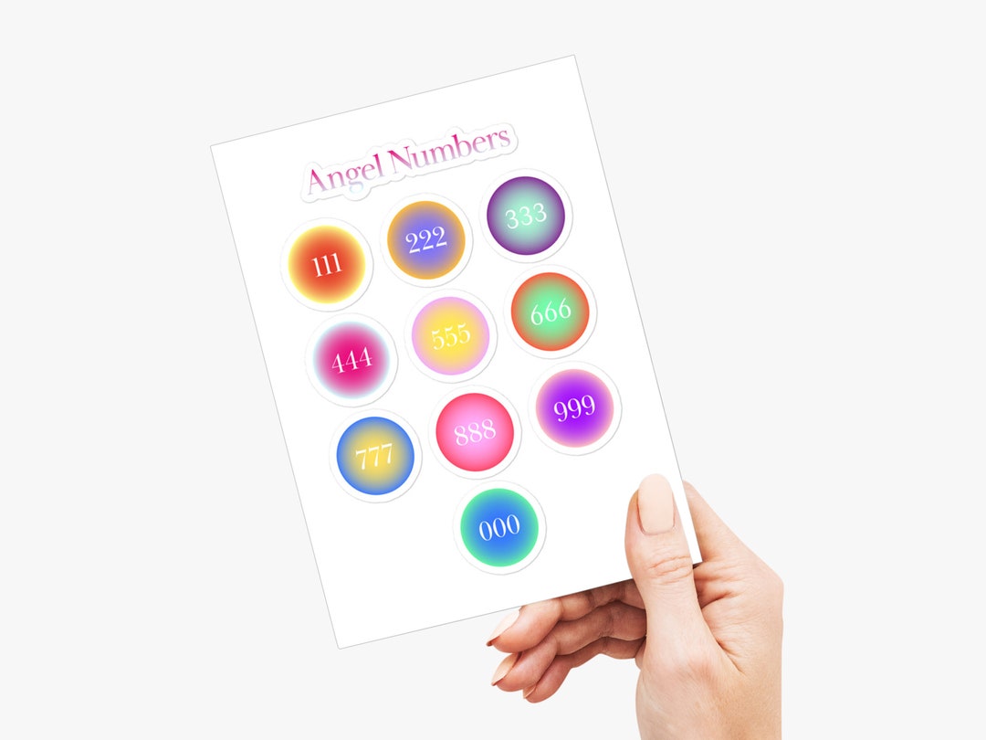 Angel Number Sticker Set, Manifestation Sticker Set for Your Laptop ...