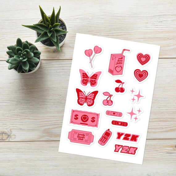 Y2K Style 2000er Sticker Set Sticker Set for Your Laptop - Etsy