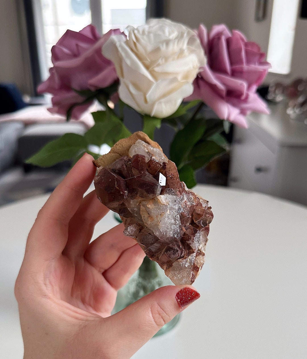 Red River Quartz Crystal Geode, High Grade Red River Quartz - Etsy