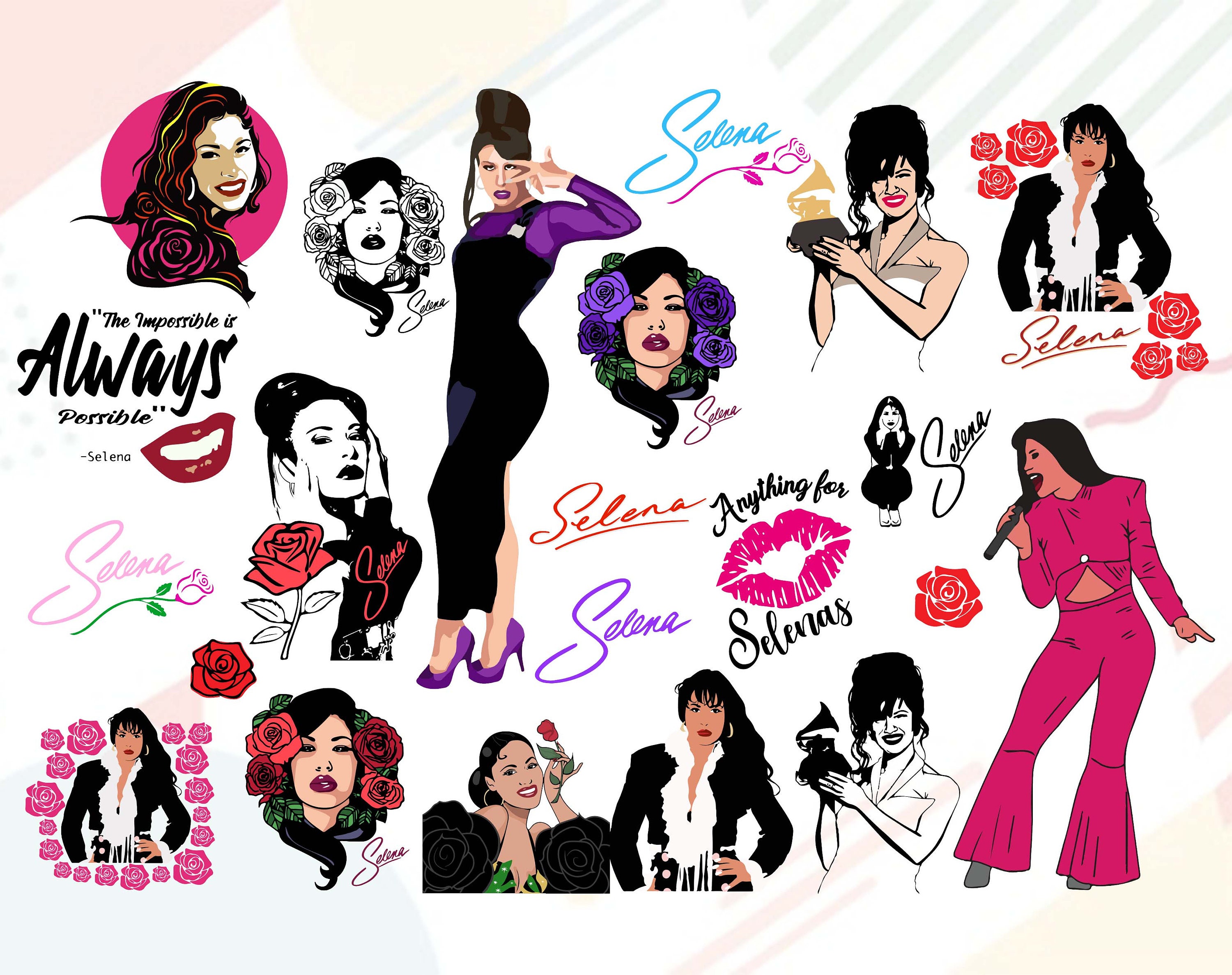 Selena Quintanilla Svg for Cricut,png,dxf,selena Quintanilla Bundle Svg ...