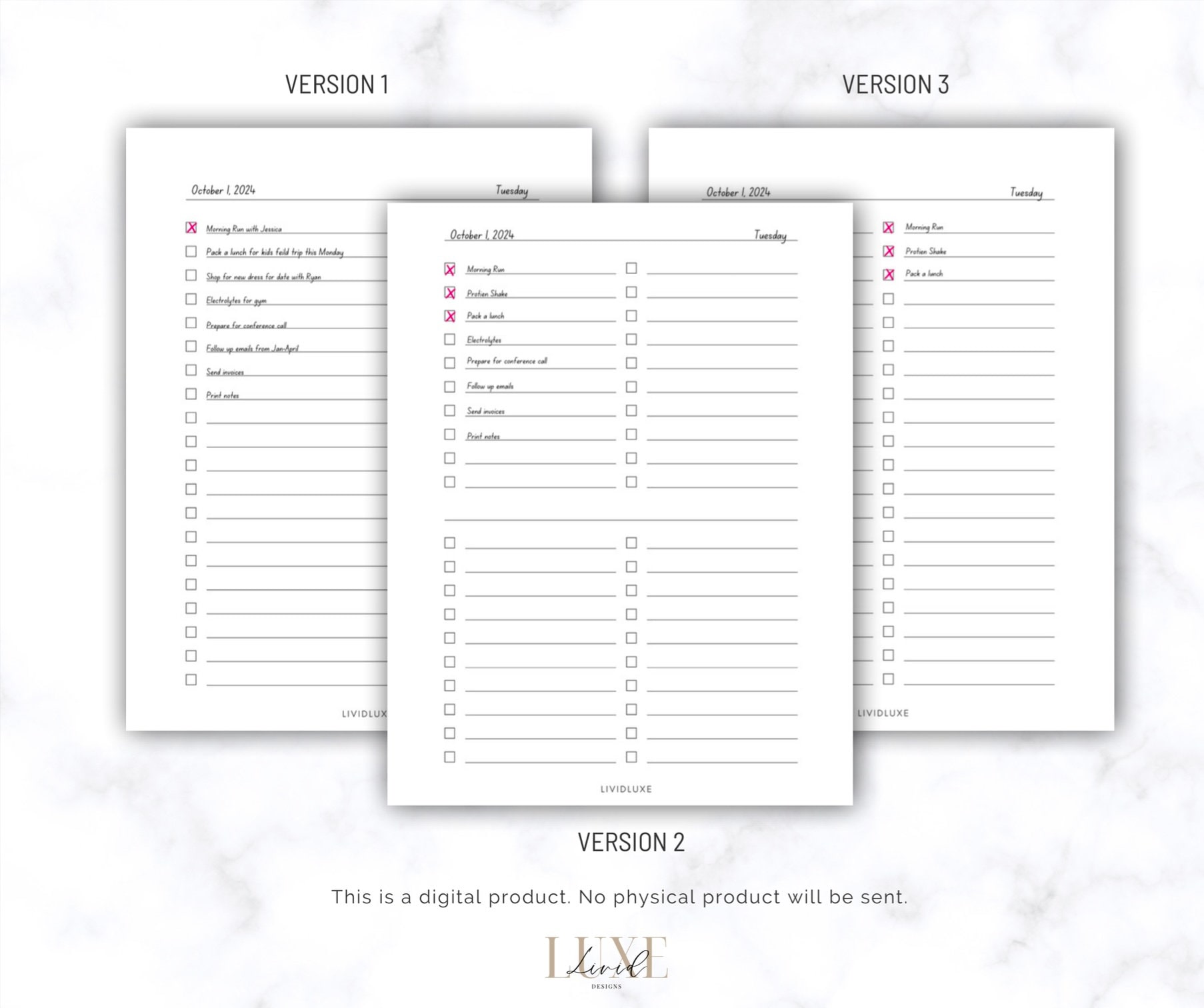 Blank Checklist Printable 2024, Checklist Digital, Daily Task List ...