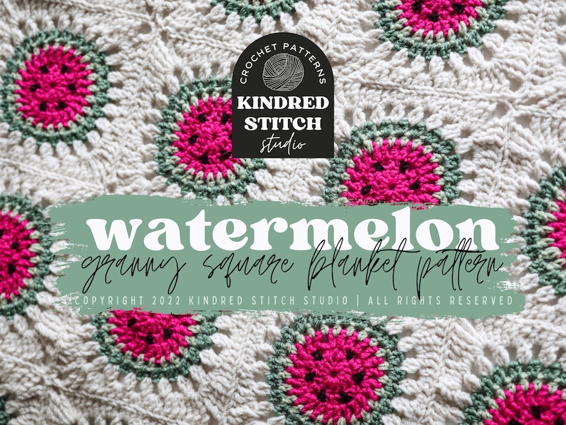 Fruit Crochet, Watermelon Crochet, Watermelon Granny Square Crochet ...