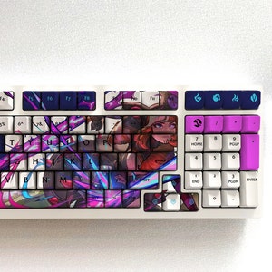 Gwen - the Hallowed Seamstress LOL Series Keycap Set, 112 Keys PBT for Mechanical Keyboard OEM ...