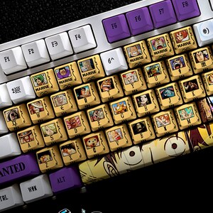 123 Keys Pirates' Wanted Posters Theme Keycap, Hito Hito No Mi Model ...