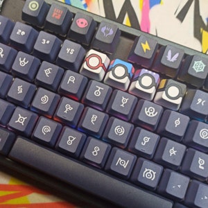 Keycap Set Gaming Theme P O K E M O N, Unknown Keycap Set, 108 PBT Keys for Mechanical Keyboard ...