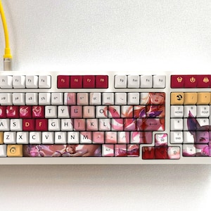 Ahri - the Nine Tailed Fox LOL Series Keycap Set, 127 Keys PBT for ...