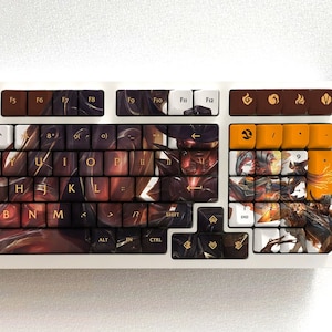 Senna - the Redeemer Lol Series Keycap Set, 127 Keys PBT for Mechanical Keyboard OEM Profile ...