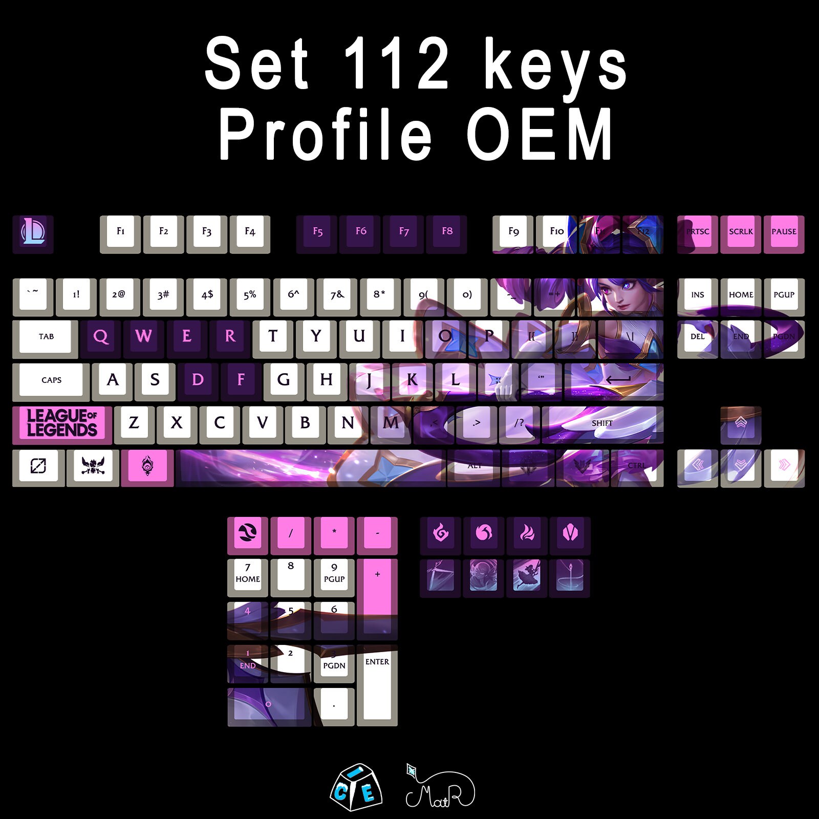 Gwen the Hallowed Seamstress LOL Series Keycap Set 112 Keys - Etsy
