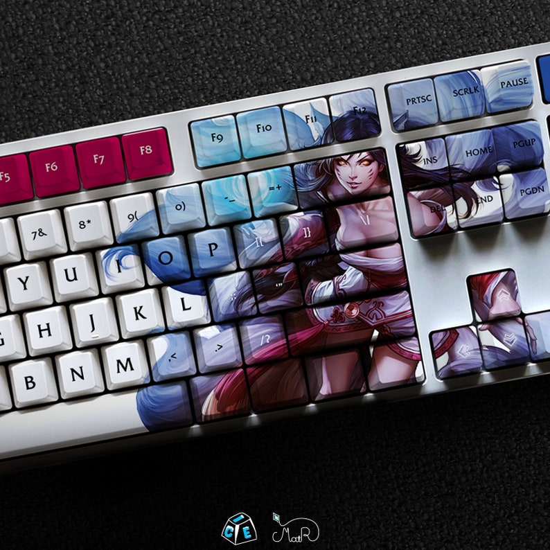 Ahri the Nine Tailed Fox LOL Series Keycap Set 112 Keys PBT - Etsy